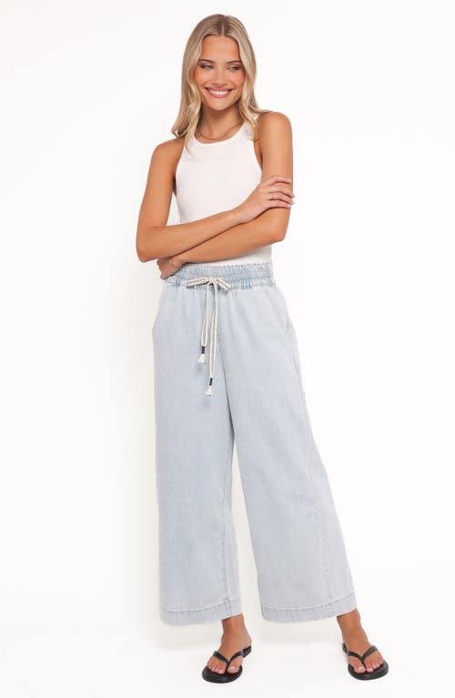 PETAL & PUP Jenni Drawstring Wide Leg Denim Pants